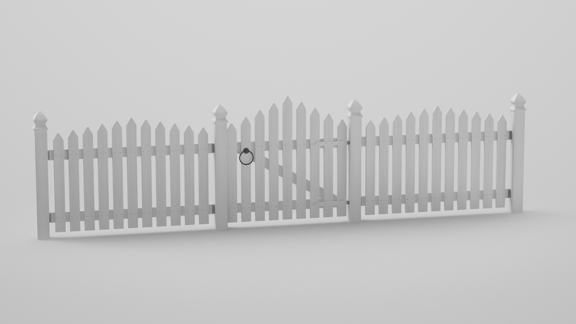 3D Picket Fence 02 Model - TurboSquid 1820099