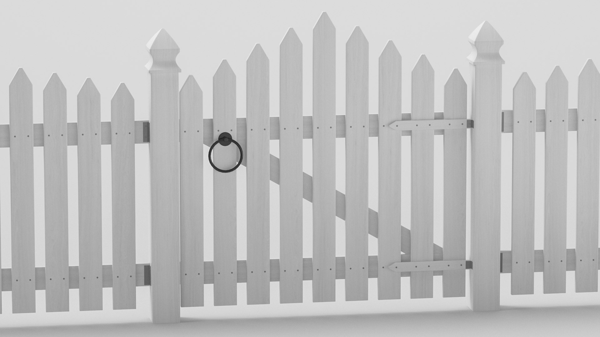 3D Picket Fence 02 Model - TurboSquid 1820099