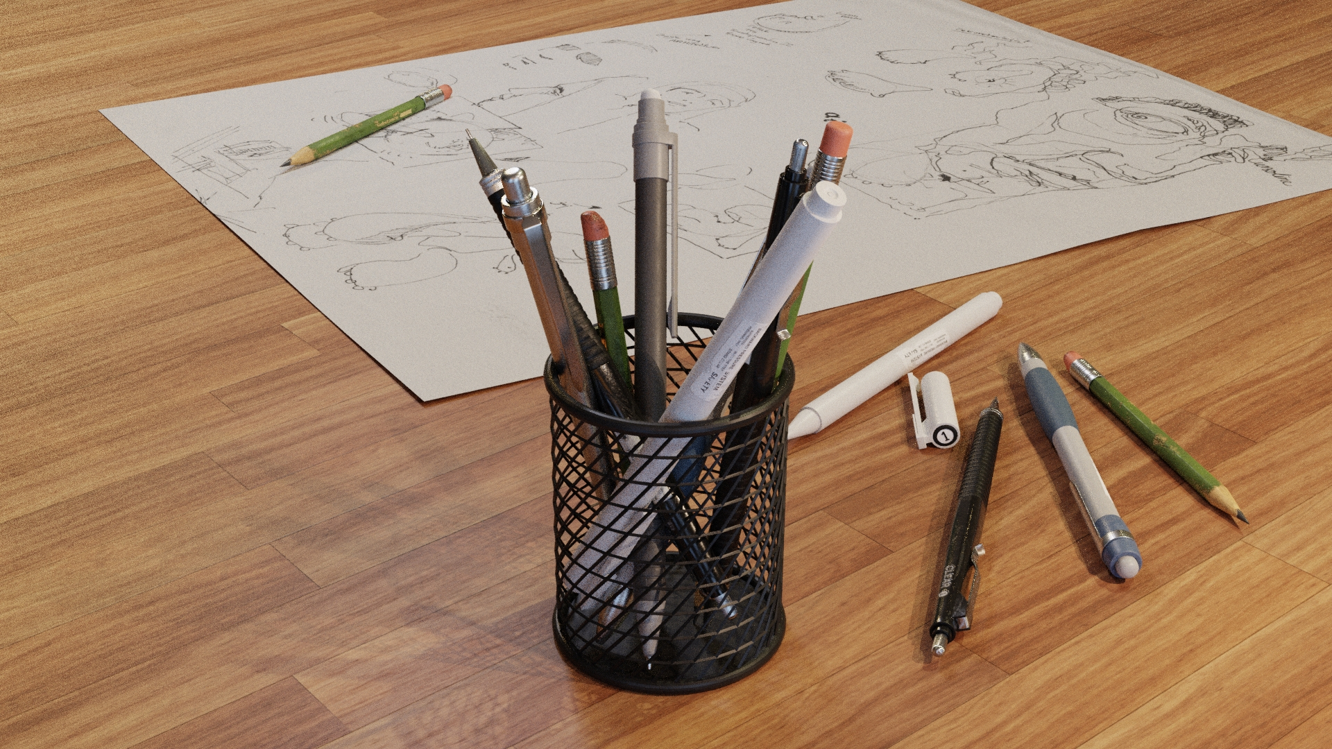 3D Model Pen Pencil - TurboSquid 1691640