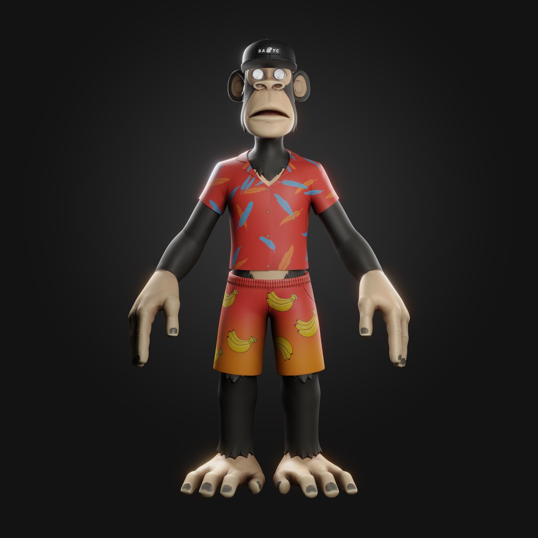 3D APE NFT CHARACTER 3D - TurboSquid 2250352