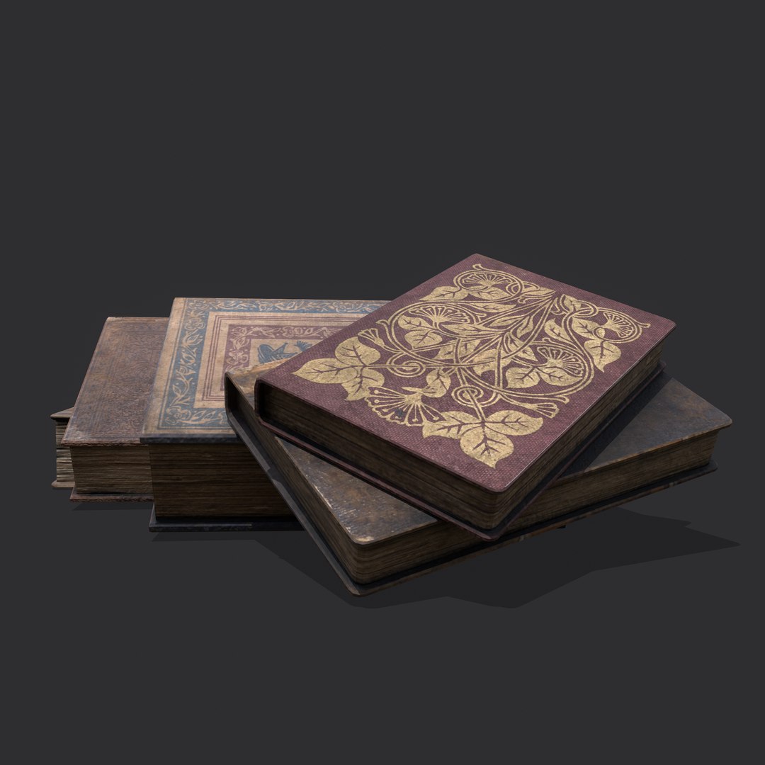 3D Model Medieval Book Stack And Keys - TurboSquid 1734706