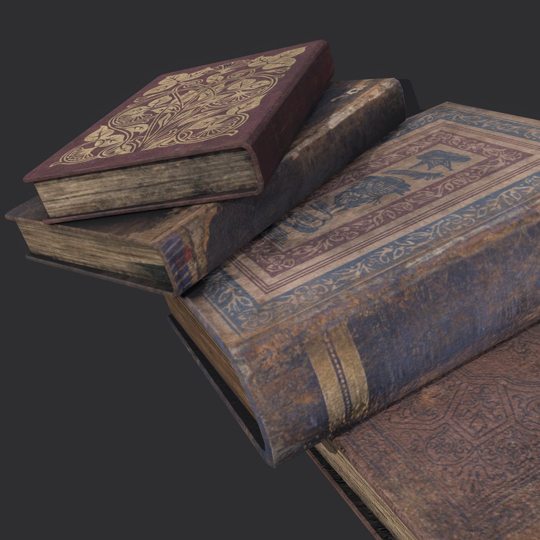 3D model Medieval Book Stack and Keys - TurboSquid 1734706