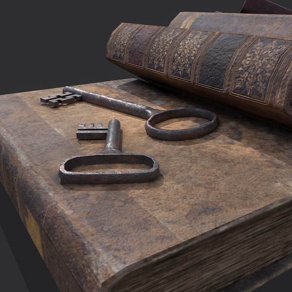 3D model Medieval Book Stack and Keys - TurboSquid 1734706