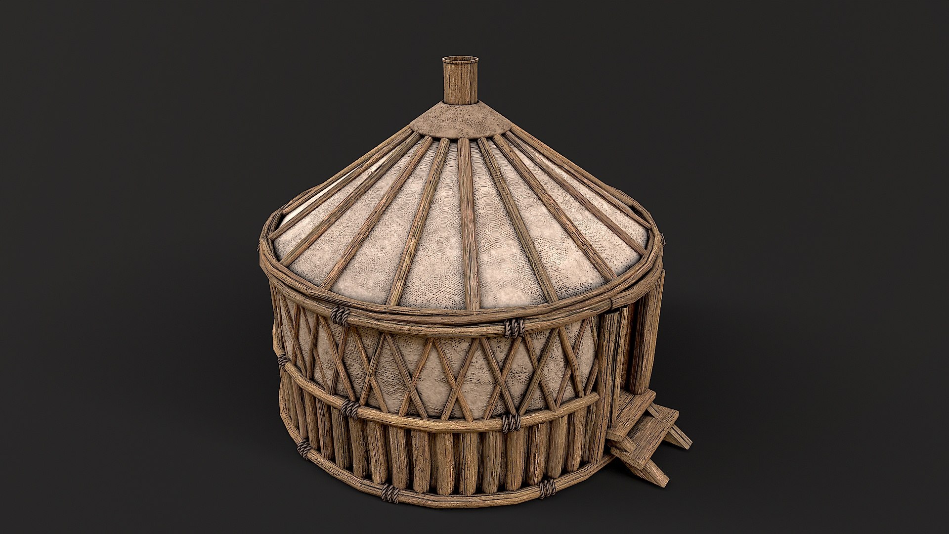 3D Traditional Yurt Nomads Tent With Interior 5 - TurboSquid 2360343