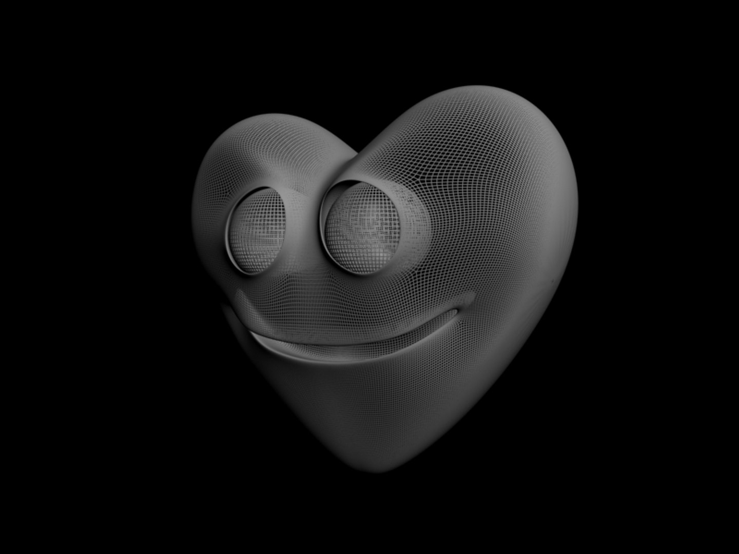 3d Day Cartoon Heart Model