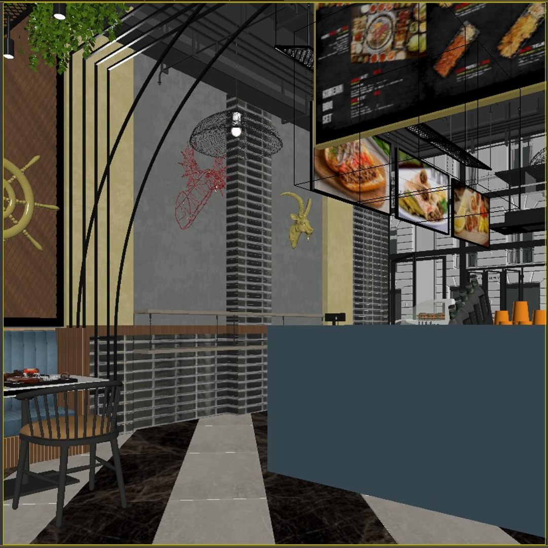3D CAFE RESTAURANT 2 Model - TurboSquid 2323177