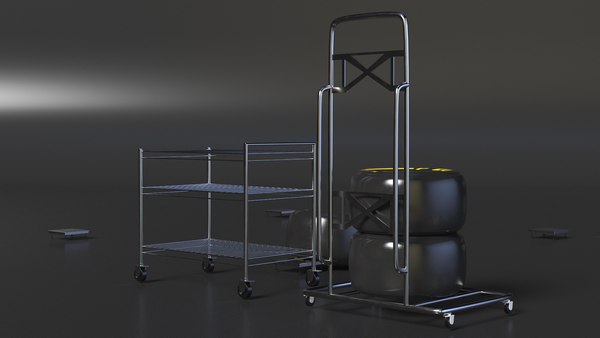 modelo 3d Carro de ruedas y ruedas Pit Stop - TurboSquid 2311851