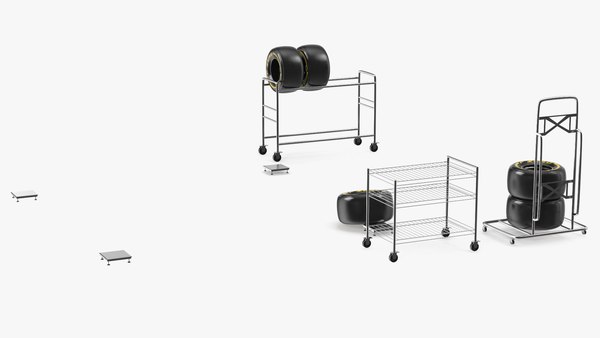 modelo 3d Carro de ruedas y ruedas Pit Stop - TurboSquid 2311851