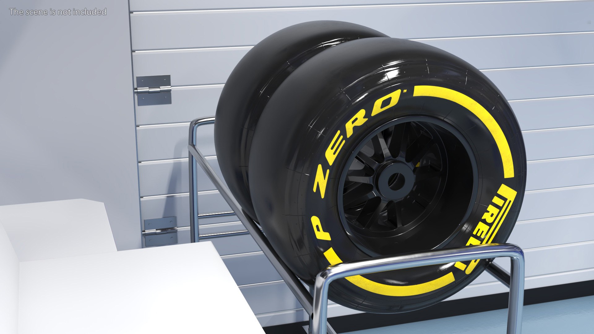 3D Pit Stop Wheel Cart And Wheels - TurboSquid 2311851