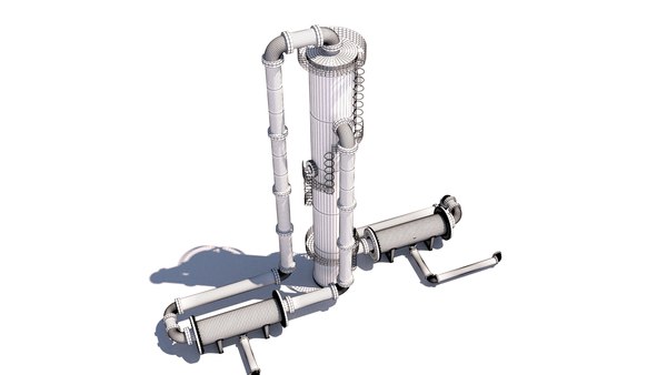 Refinery Distillation Column 3D 모델 - TurboSquid 2018869