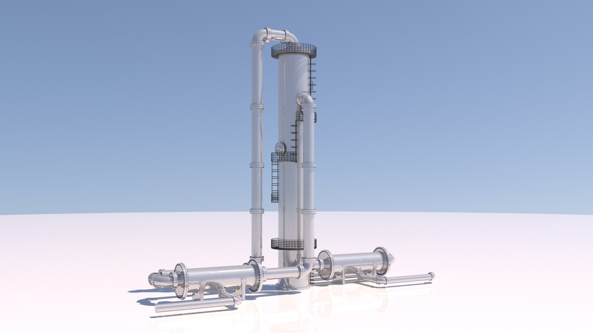 3D модель Refinery Distillation Column - TurboSquid 2018869