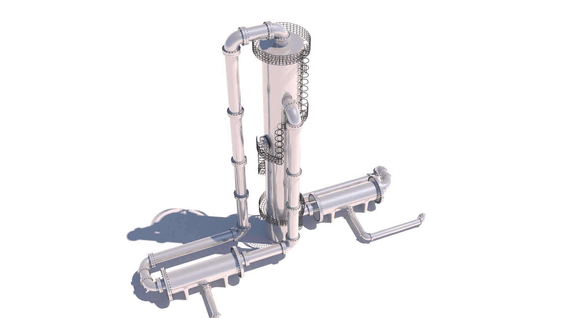 3d Refinery Distillation Column Model Turbosquid 2018869