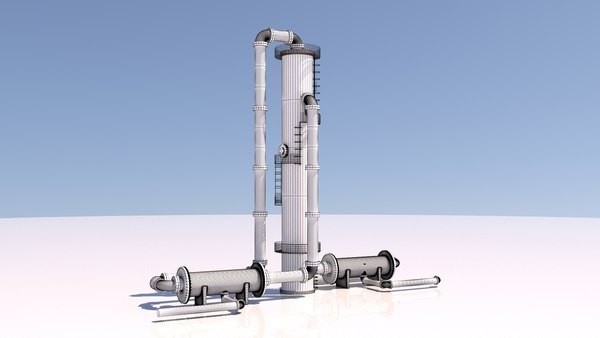 Refinery Distillation Column 3D 모델 - TurboSquid 2018869