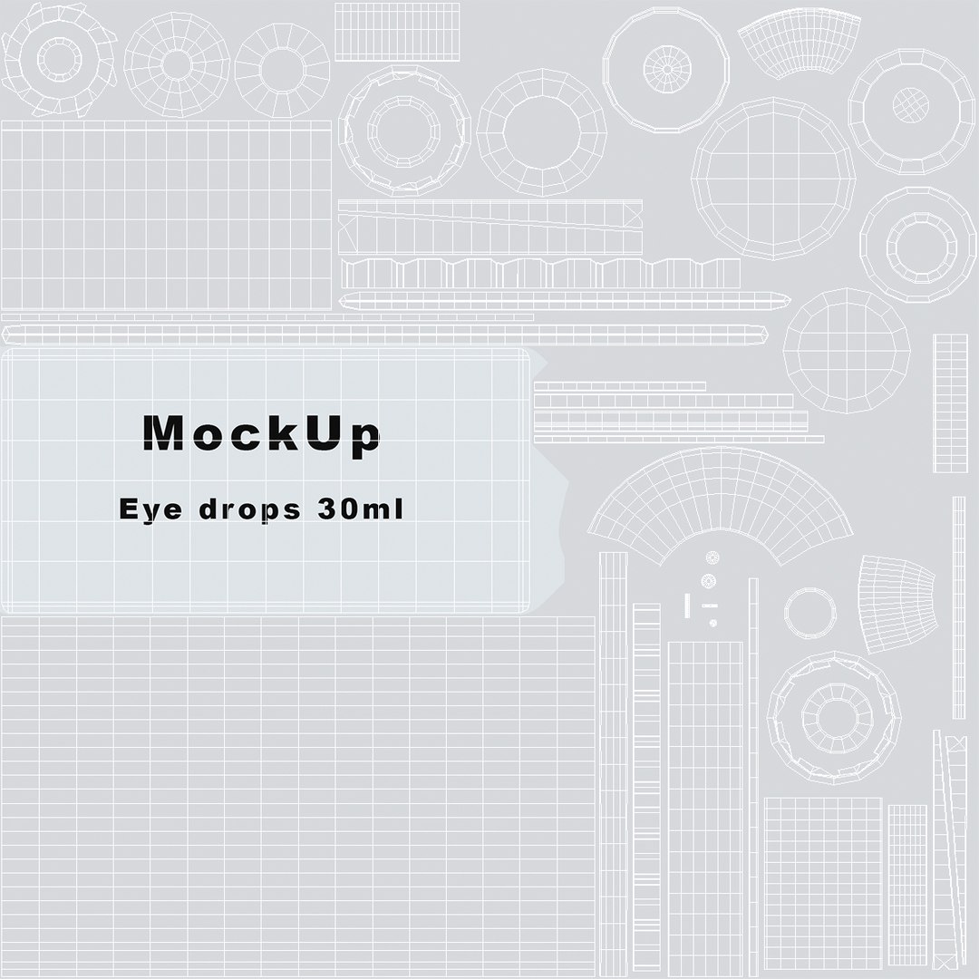 Eye Drops Bottle 30ml Mockup Model - TurboSquid 2152181