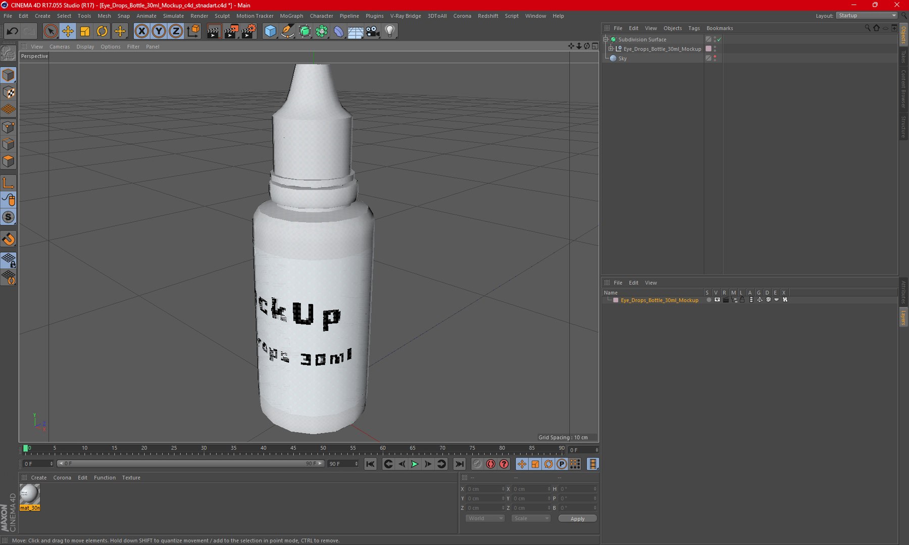 Eye Drops Bottle 30ml Mockup Model - TurboSquid 2152181