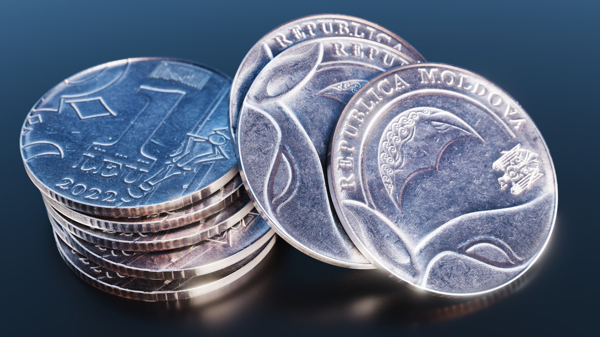 3D Moldovan Leu Coin - TurboSquid 2286795