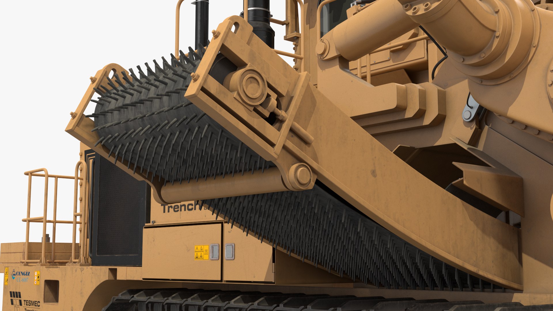 3D Trencher Machine Tesmec 1475 XL EVO Dusty Model - TurboSquid 2111355