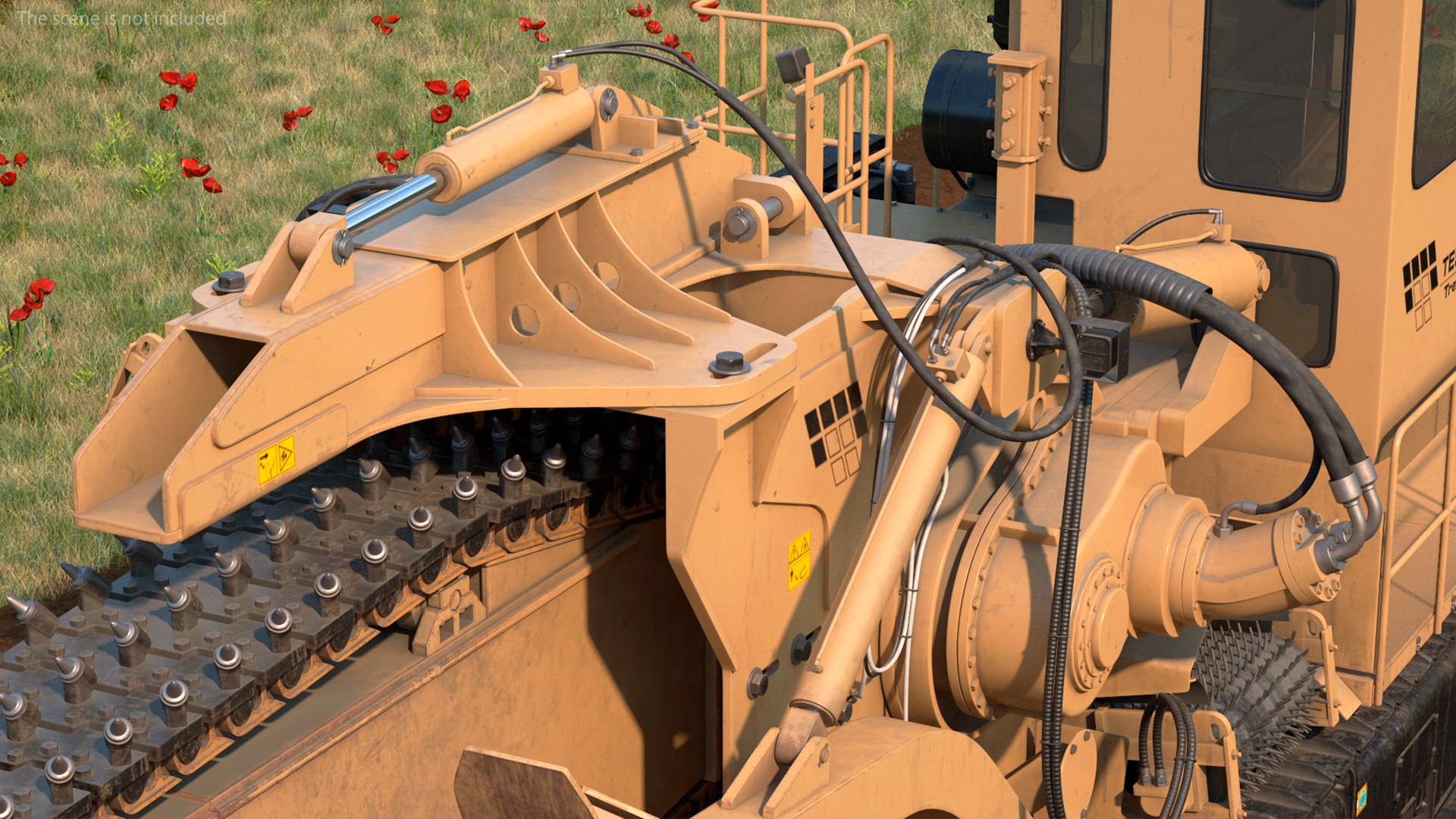 3D Trencher Machine Tesmec 1475 XL EVO Dusty model - TurboSquid 2111355
