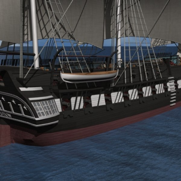 3d model uss constitution
