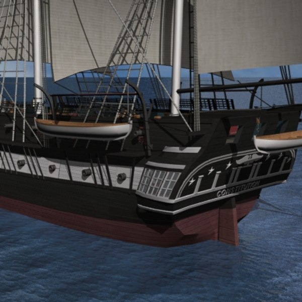 3d model uss constitution