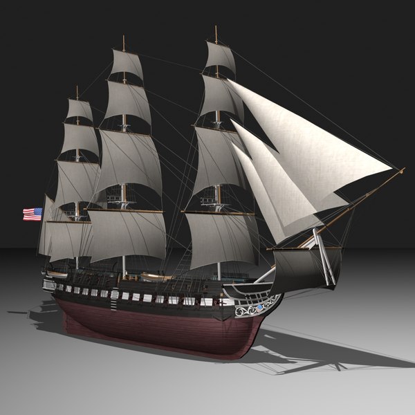 3d model uss constitution