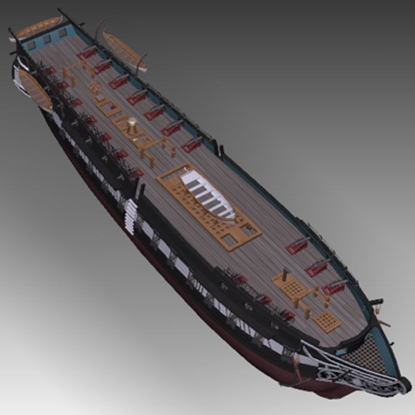 3d model uss constitution