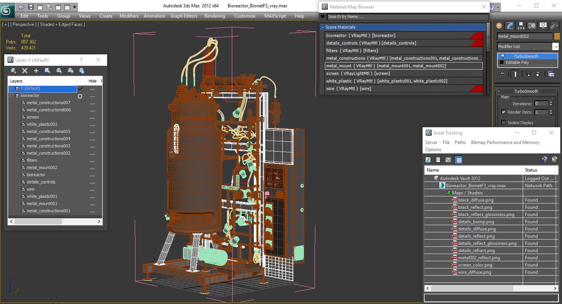 3D bioreactor bionet f3 - TurboSquid 1311254