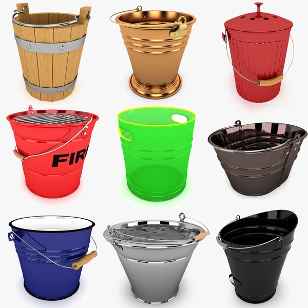 3d bucket modeled model