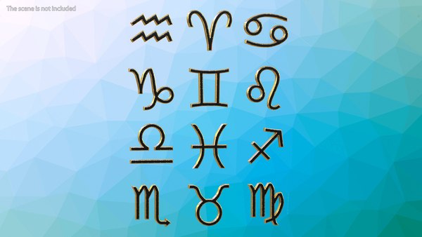 modelo 3d Signos Astrológicos Dorados - TurboSquid 2062978