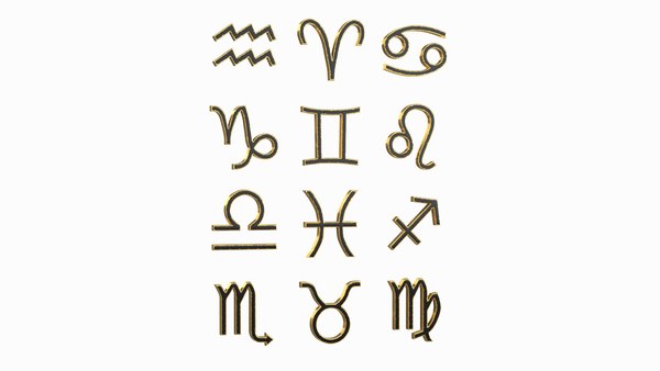 modelo 3d Signos Astrológicos Dorados - TurboSquid 2062978