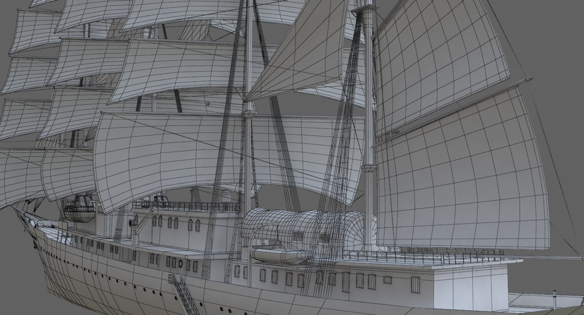 3d Sea Cloud Cruise Ship Model