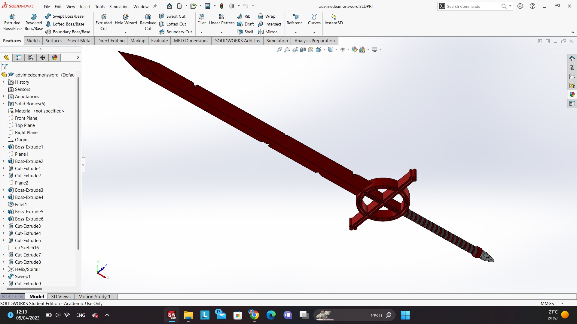 3D Model Adventure Time Sword - TurboSquid 2052138