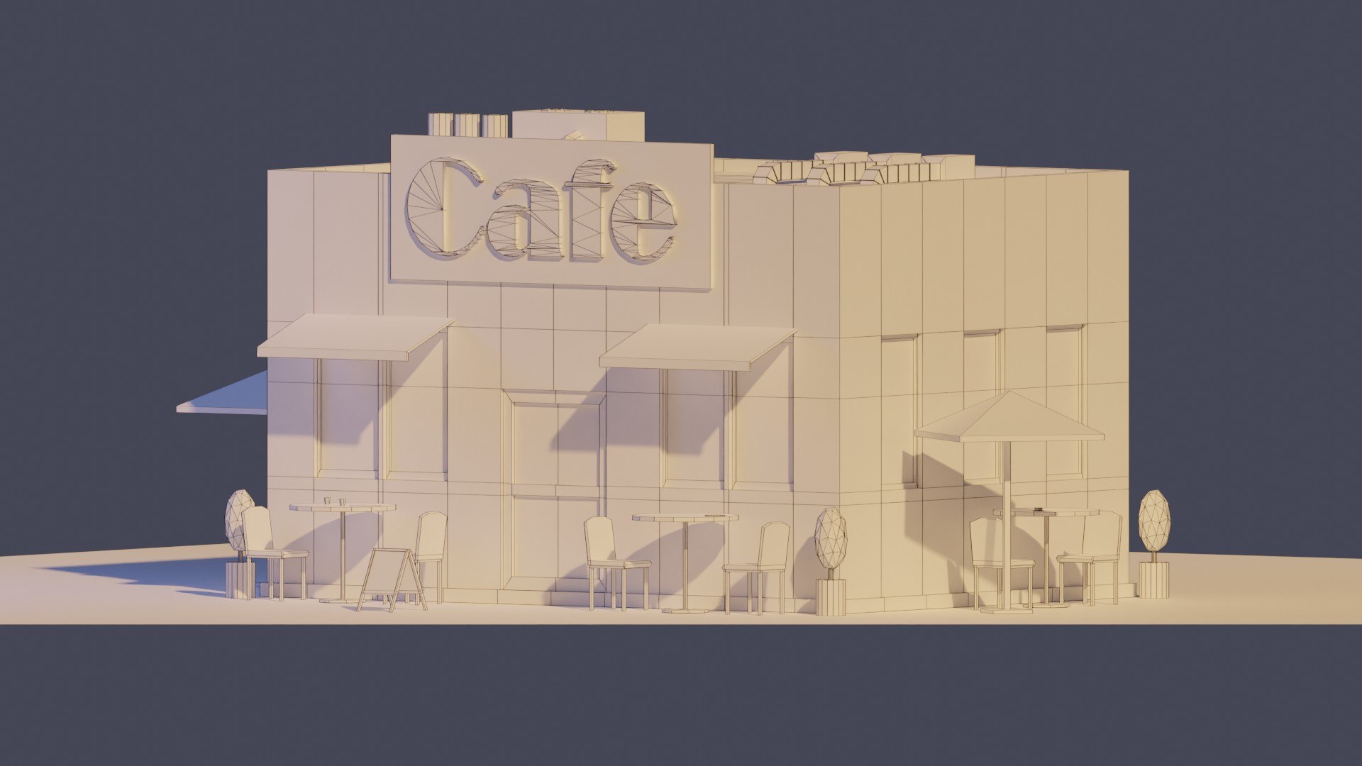 3D coffee house plates model - TurboSquid 1443643