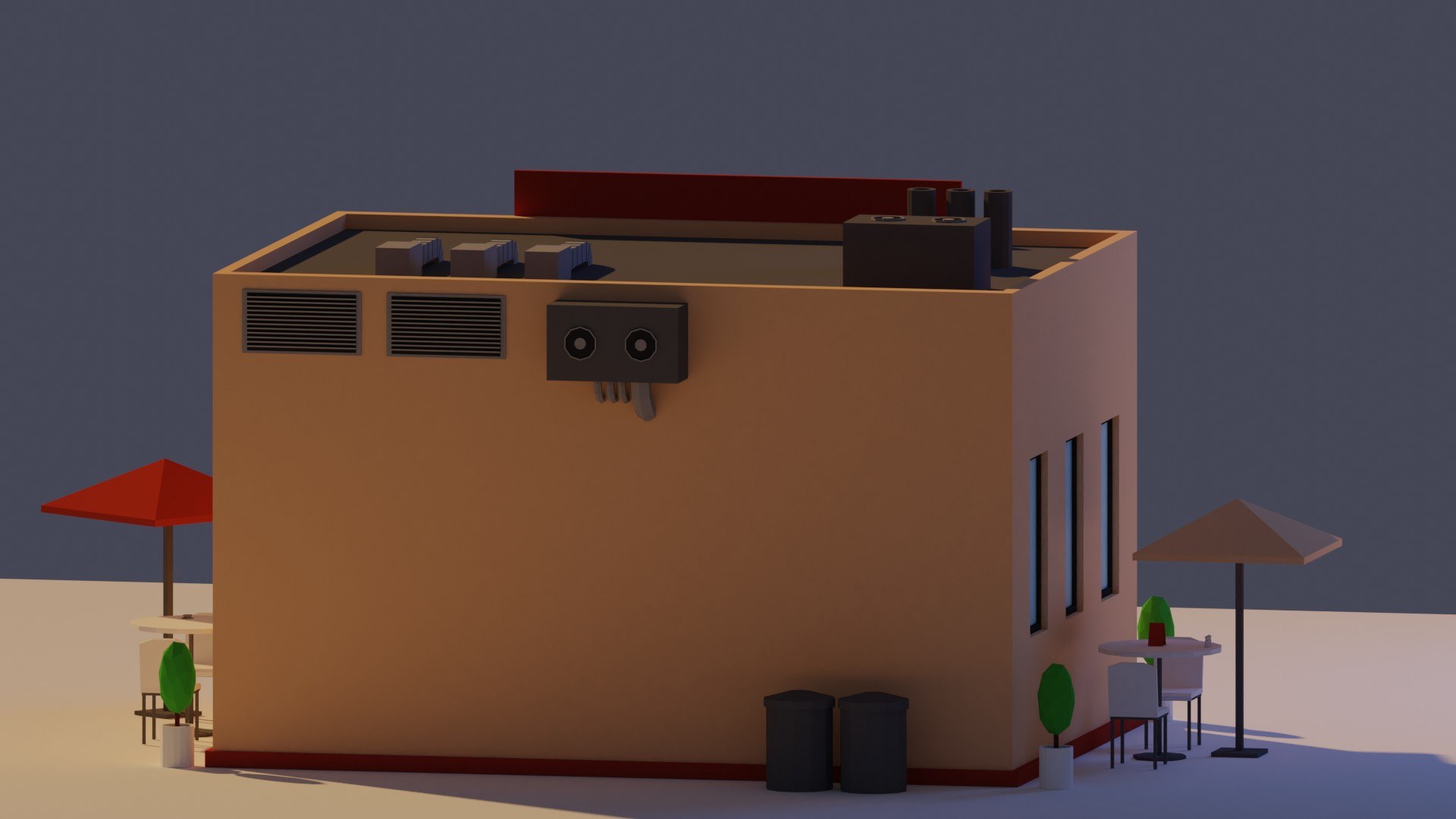 3D coffee house plates model - TurboSquid 1443643