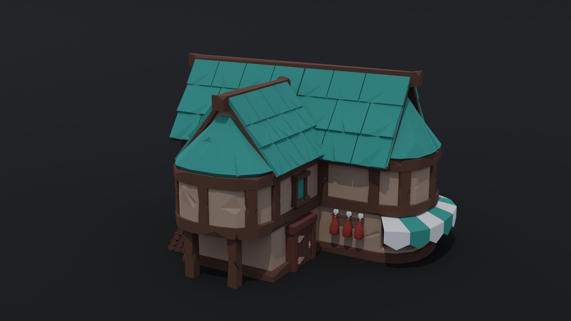 Cartoon fantasy house kit 3D model - TurboSquid 1932806