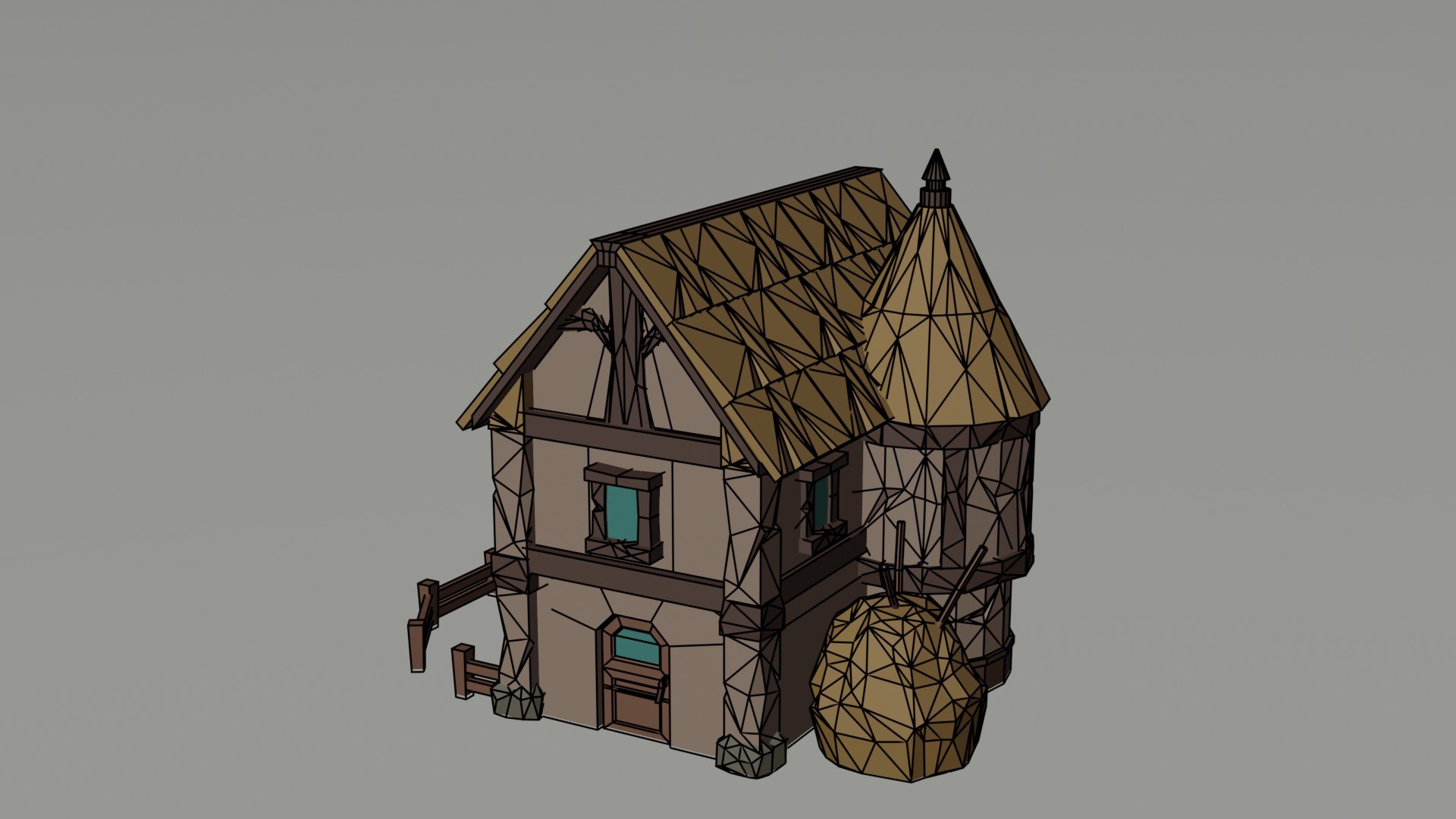 Cartoon fantasy house kit 3D model - TurboSquid 1932806
