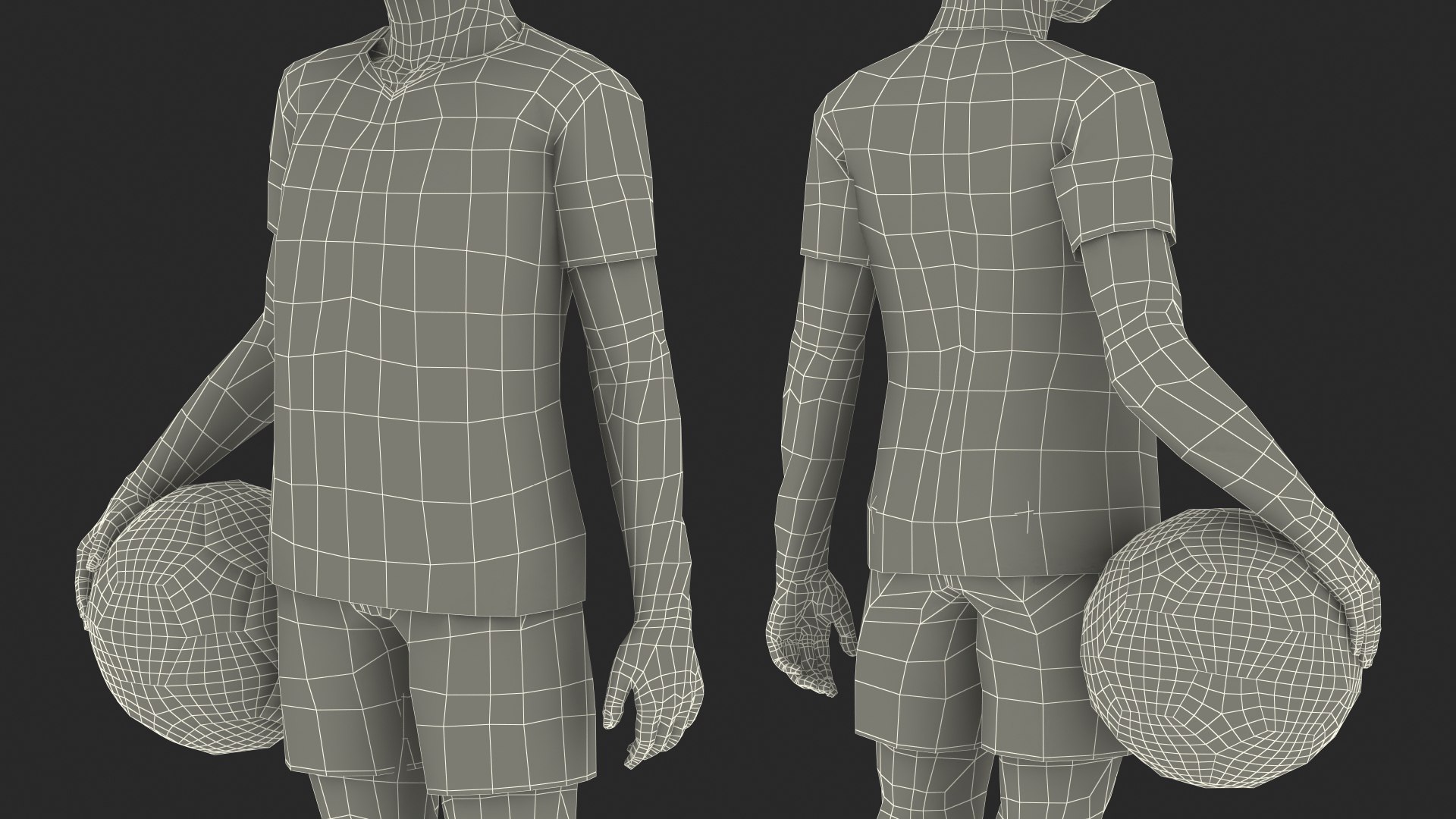 Black Child Boy Holding Ball model - TurboSquid 1955650