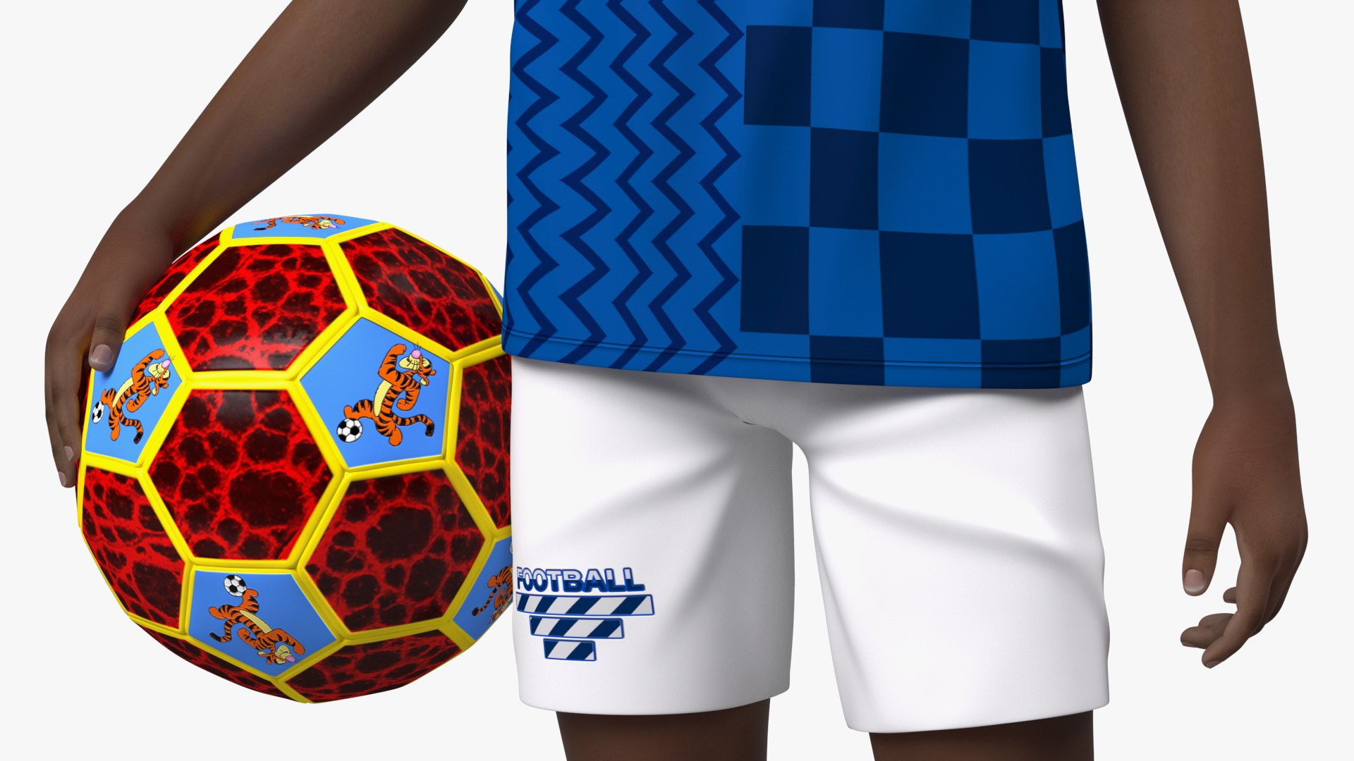 Black Child Boy Holding Ball model - TurboSquid 1955650