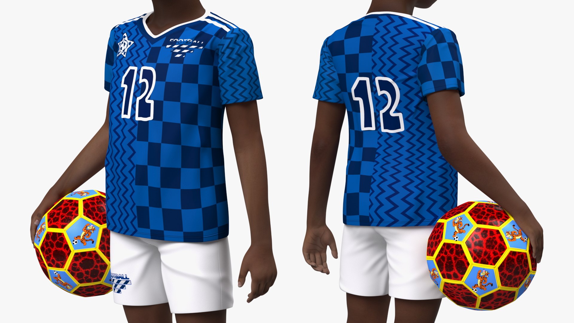 Black Child Boy Holding Ball model - TurboSquid 1955650