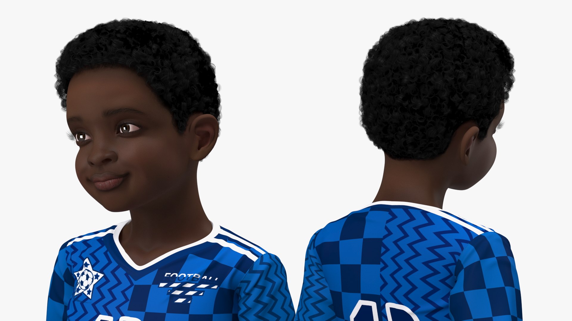 Black Child Boy Holding Ball model - TurboSquid 1955650