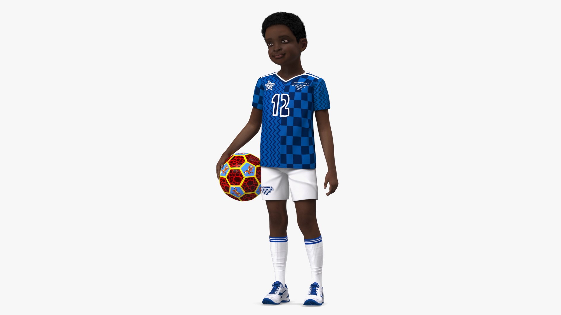 Black Child Boy Holding Ball model - TurboSquid 1955650
