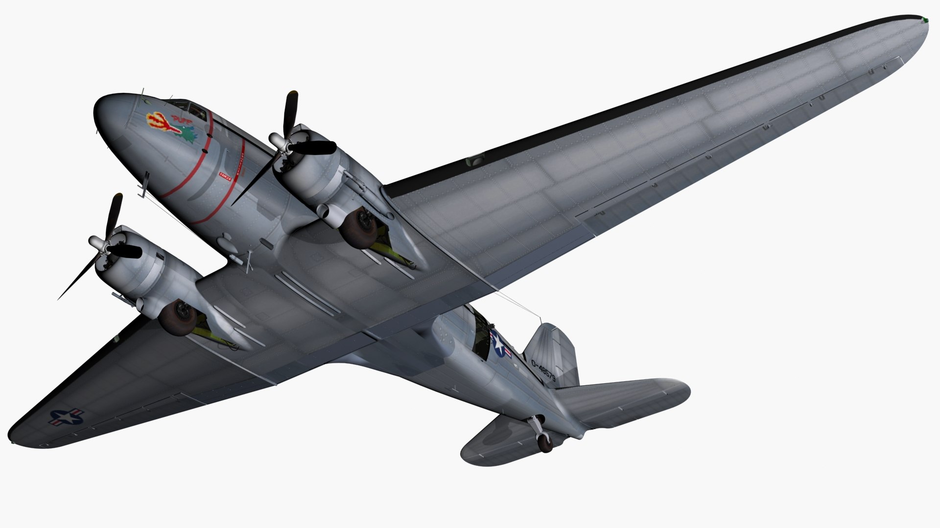 3D AC47 Puff The Magic Dragon - TurboSquid 2198078