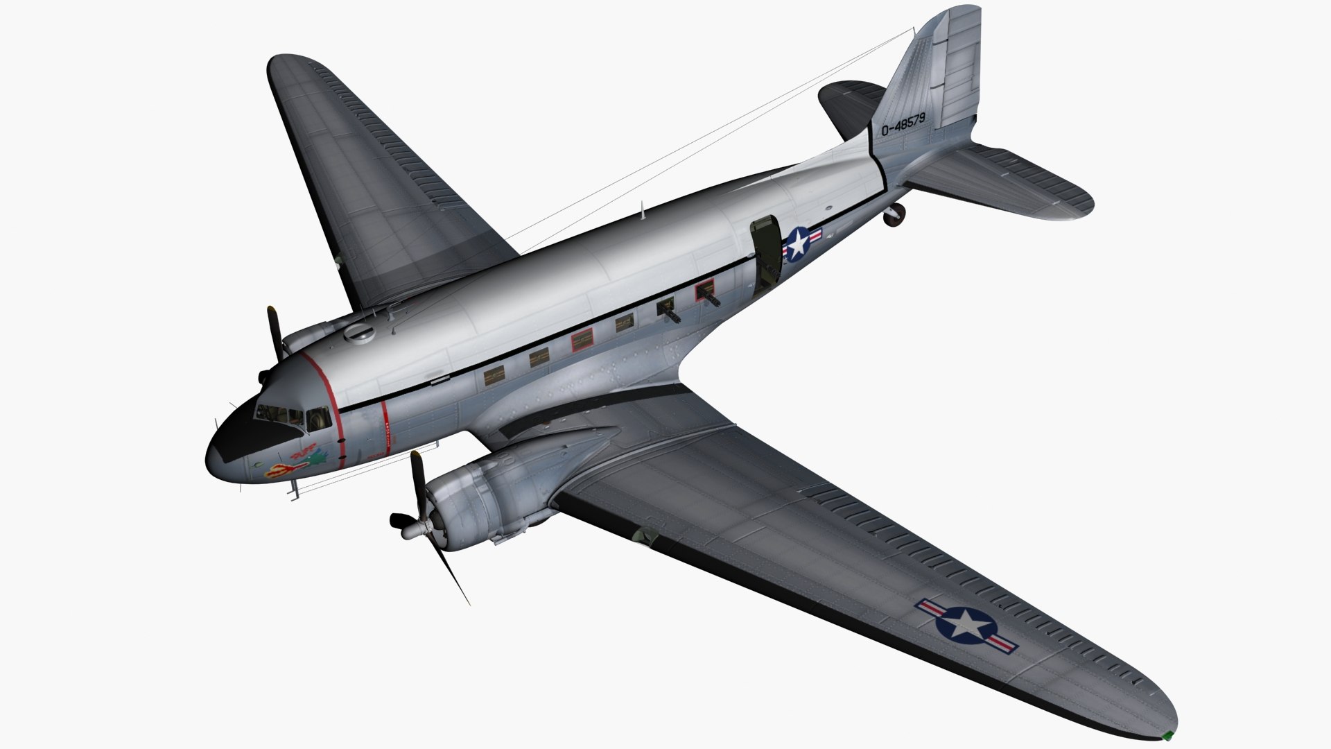 3D AC47 Puff The Magic Dragon - TurboSquid 2198078