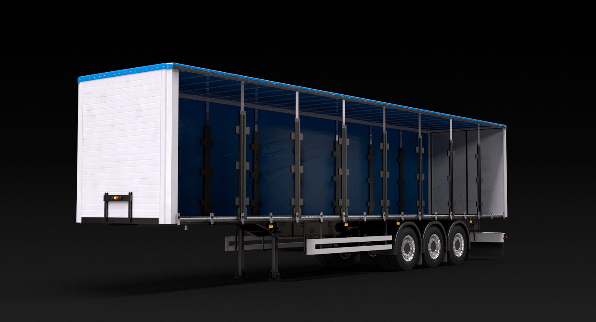 3D Model Tautliner Trailer - TurboSquid 1197920