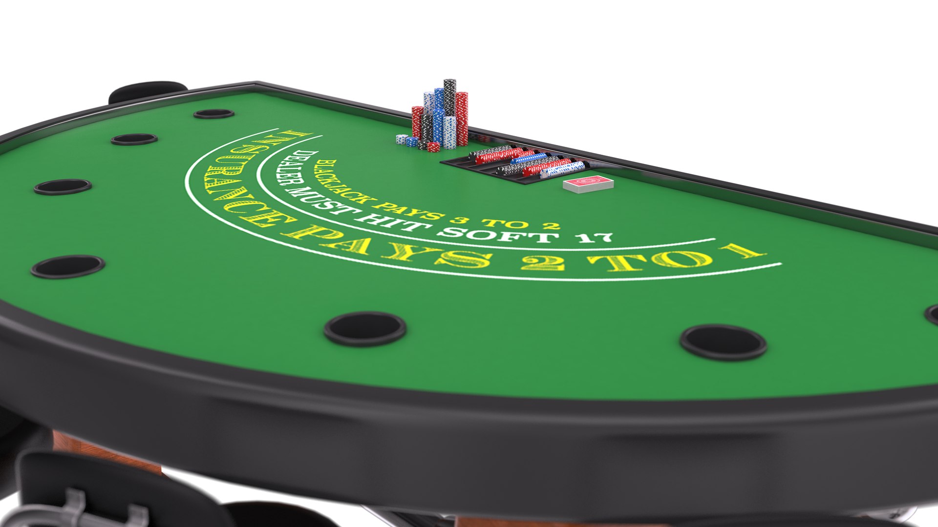 3D Blackjack Table - TurboSquid 1880466