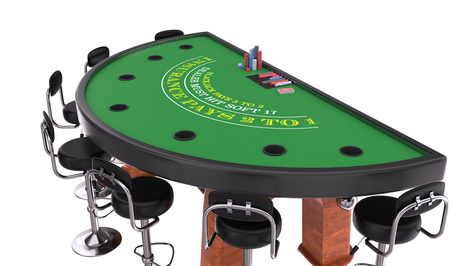 3D Blackjack Table - TurboSquid 1880466