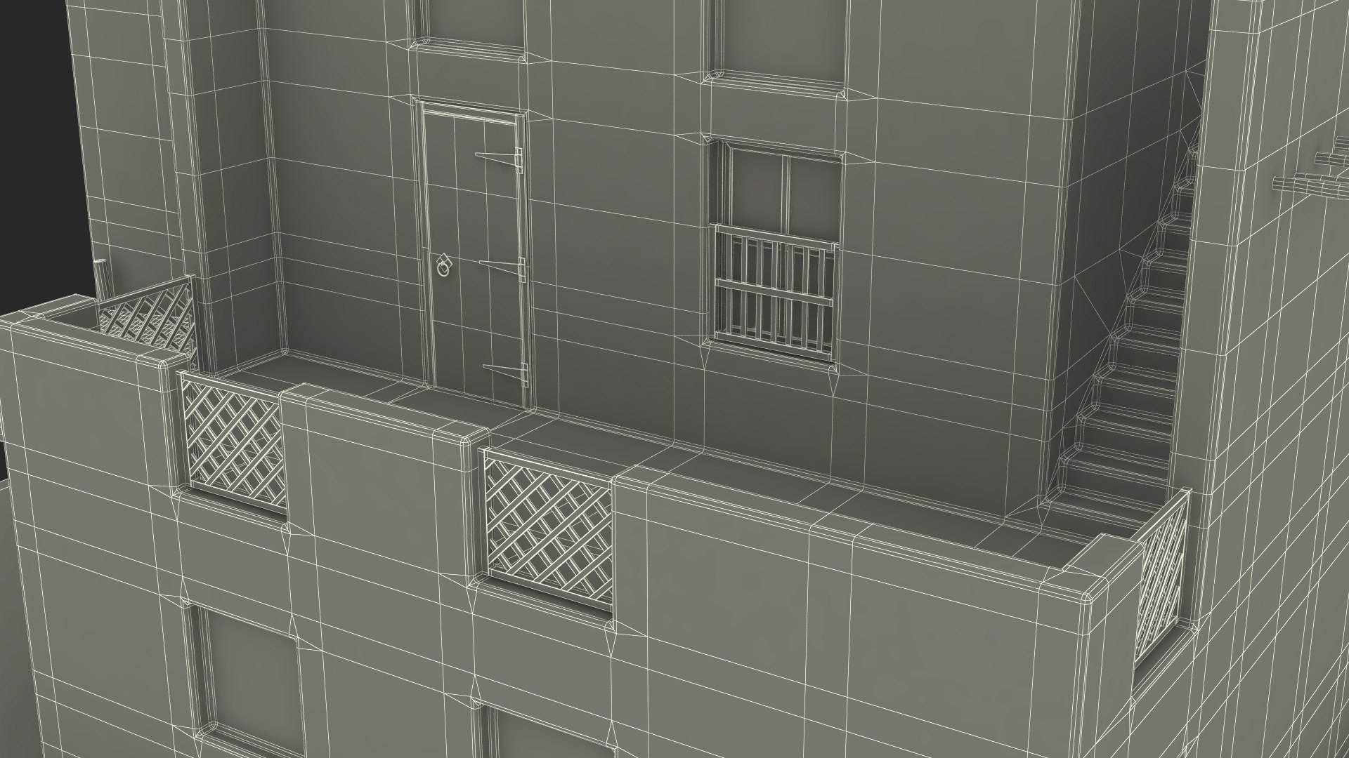 3D Arab House With Cylindrical Extension Model - TurboSquid 2279668