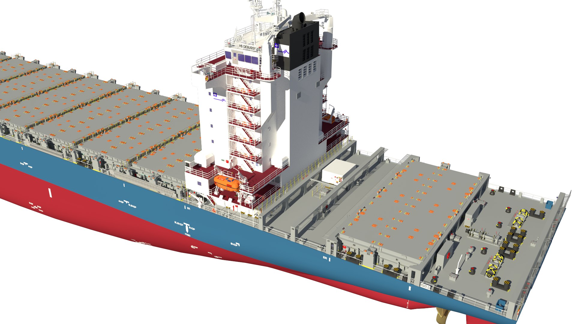 Container ship redshift 3D model - TurboSquid 1471485