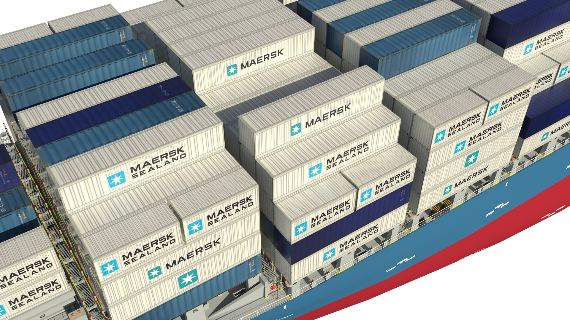 Container ship redshift 3D model - TurboSquid 1471485