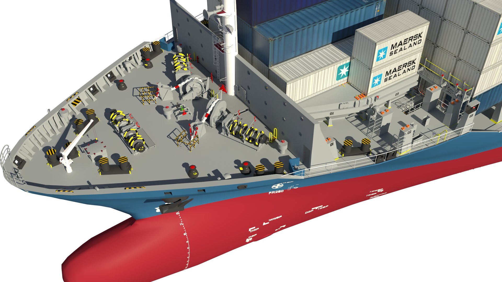 Container ship redshift 3D model - TurboSquid 1471485